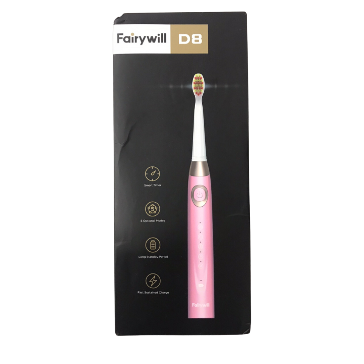 Fairywill Sonic Electric Toothbrush Rechargeable Pink, 5 Modes with ...