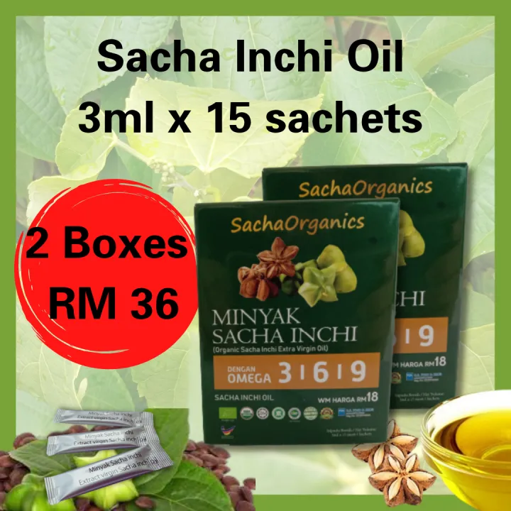 Sacha Inchi Oil Minyak Sacha Inchi 印加果油3ml x15 sachets x 2 boxes | Lazada