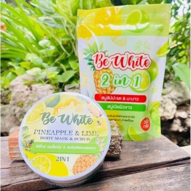 สบู่สับปะรถมะนาว บีไวท์/สครับสับปะรถมะนาว บีไวท์ Be White 💥ตัวดังใน Tik ...