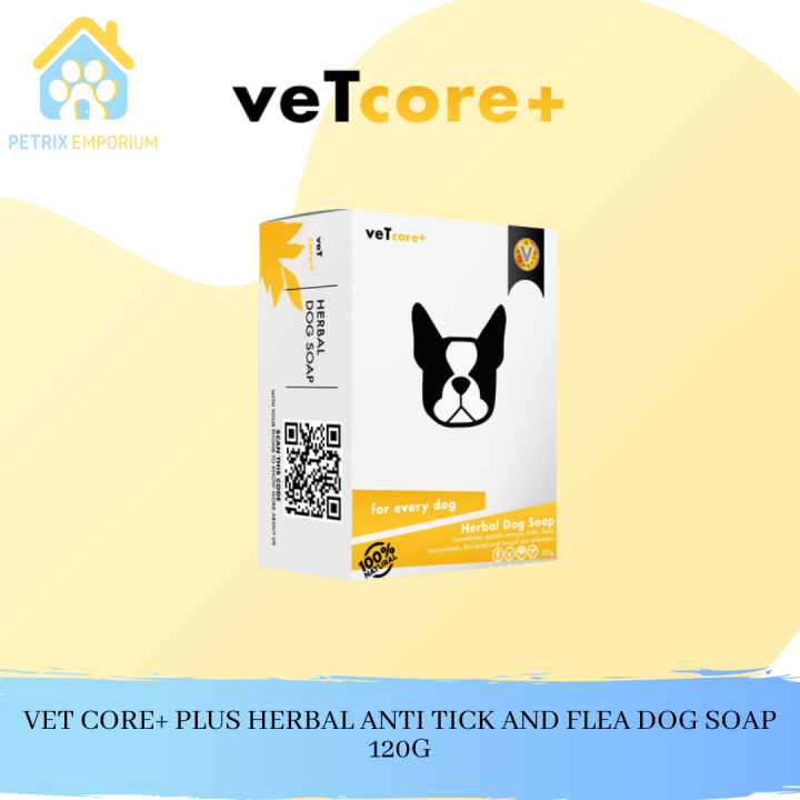 Vet Core+ Plus Herbal Anti Tick and Flea Dog Soap 120g | Lazada PH