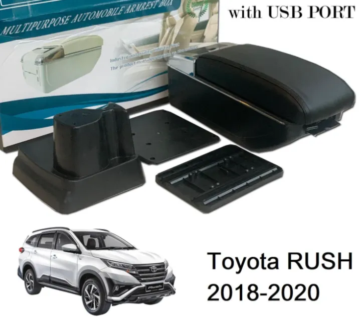 Toyota Rush Console Box Armrest 2018-2021 With 7 USB port and Bottle ...
