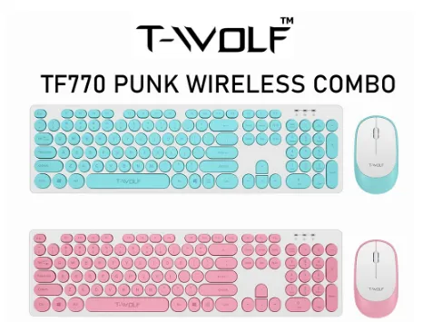 Ama Good Shop NEW T-WOLF TF770 PUNK wireless Keyboard And Mouse Set For ...