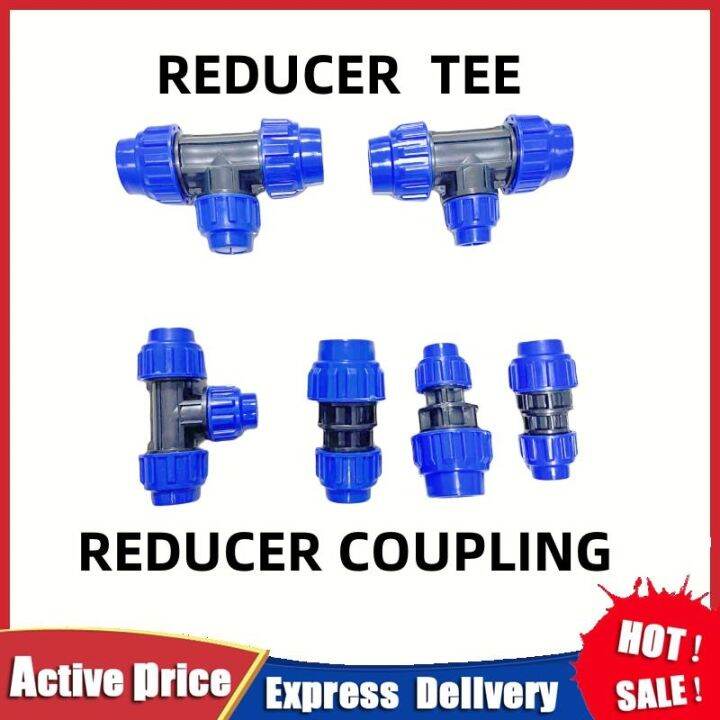 PE Compression Fittings reducer hdpe pvc pipe elbow tee coupling valve female male | Lazada PH