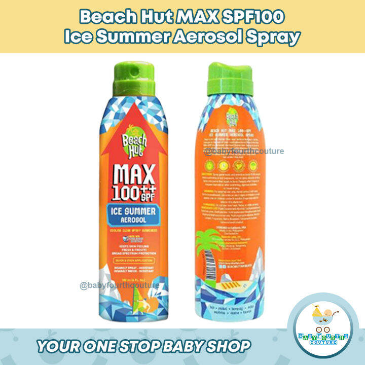 Beach Hut MAX SPF100 Ice Summer Aerosol Spray | Lazada PH