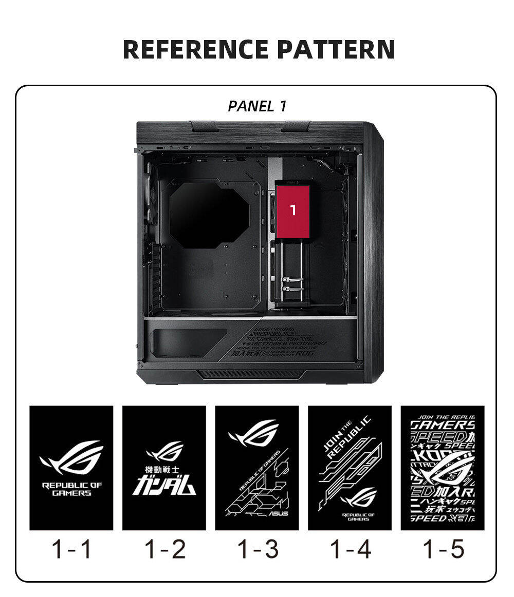 4pcs RGB Panel Kit For ROG Strix Helios GX601 PC Case MOD DIY ASUS ROG ...