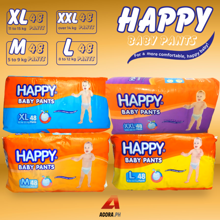Happy Baby Pants Ultra Dry 48 Pants M, L, XL and XXL | Lazada PH