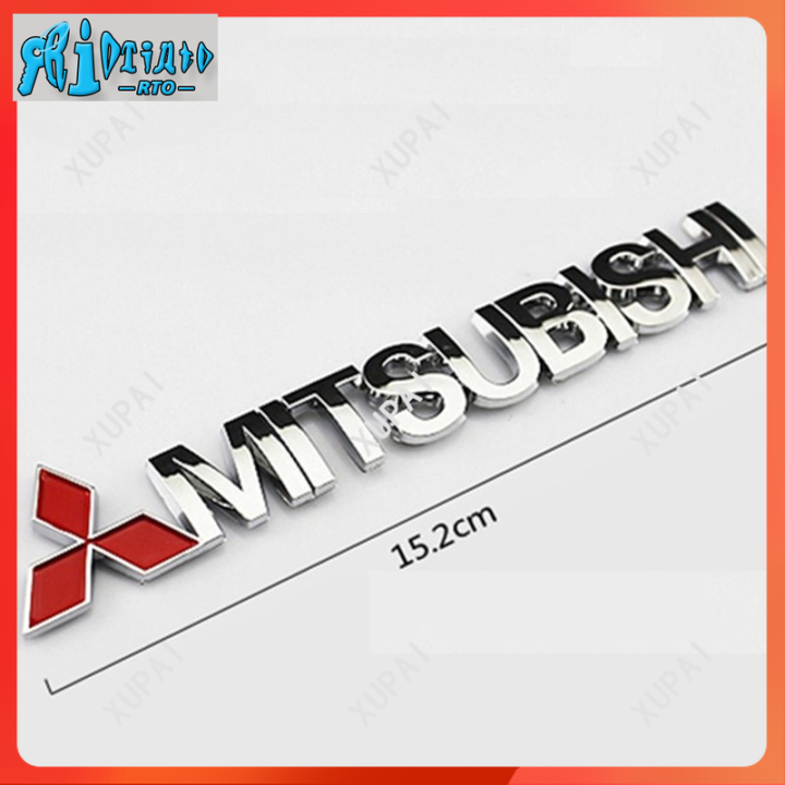 RTO Mitsubishi 3D Side Fender Rear Trunk Emblem Badge Sticker Decal For ...