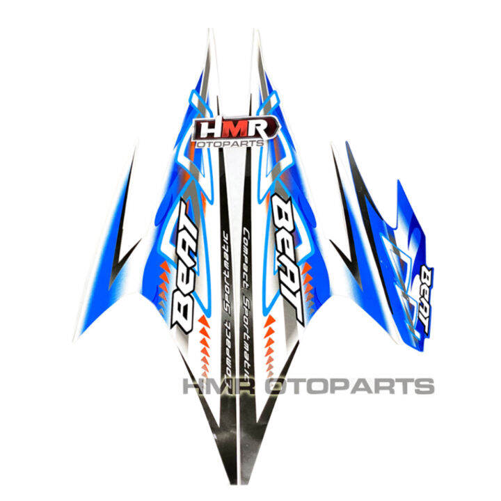 HMR Striping Honda Beat Karbu 2012 Stiker Body Standar - Biru Muda ...