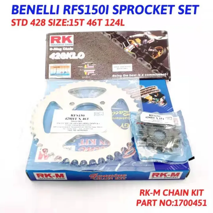RFS150I BENELLI RKM SPROCKET SET 15T 46T "DOTOMOMO" | Lazada