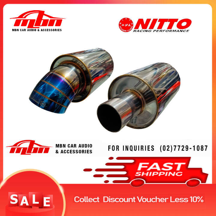 NITTO Racing Performance Muffler Titanium burnt blue/plain body | Lazada PH