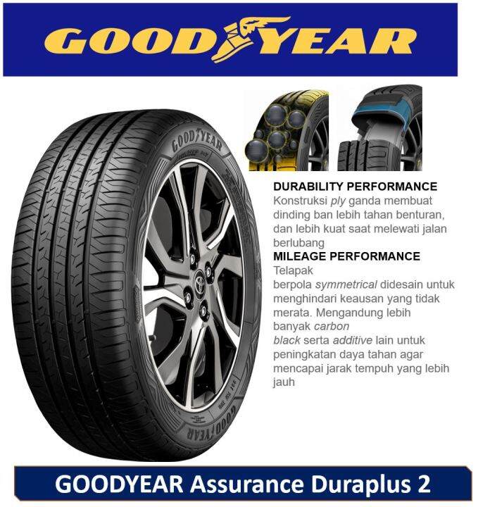 FREE PASANG Goodyear Assurance Duraplus 2 205/65 R16 Ban Mobil Innova ...