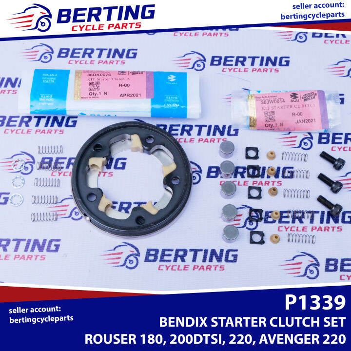 BENDIX DRIVE KIT STARTER CLUTCH ASSY WITH REPAIR KIT Rouser 180 200 220 ...