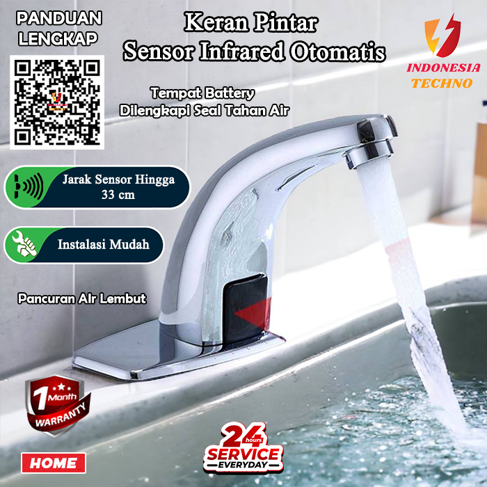 Kran Sensor Kran Wastafel Otomatis Keran Air Automatic Hotel Mall ...