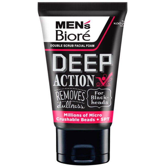 Biore Men's Facial Foam 100G - Double Scrub Clean | Lazada