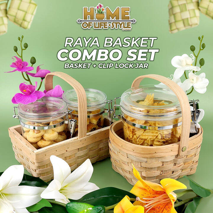 HOLS Hadiah Raya Gift Box Premium Set Bakul Klasik 2023 Basket Kuih ...