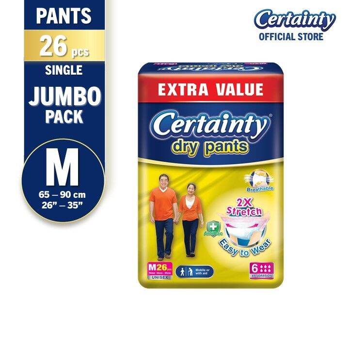 Certainty DryPants Jumbo Pack M 1 x 26s Adult Diaper | Lazada