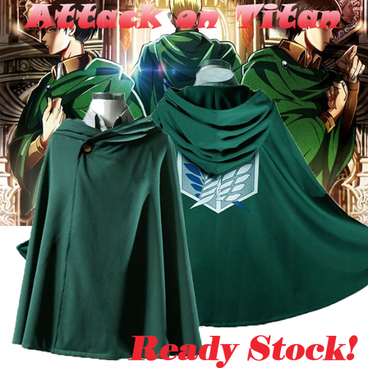 ผ่าพิภพไททัน เสื้อคลุม Anime Attack on Titan Shingeki No Kyojin Eren ...