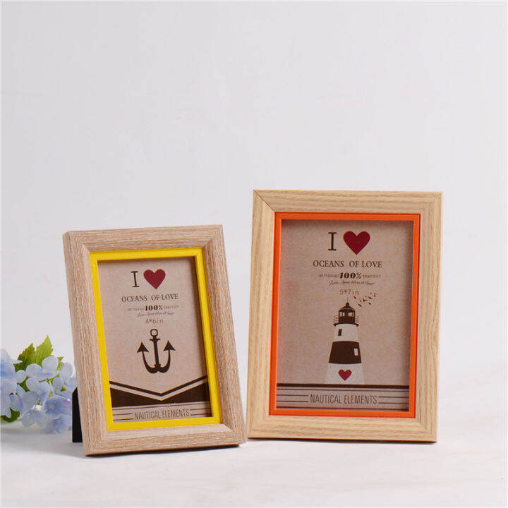 Wood Brief Stylish Photo Frame Creative Gift DIY Photoes Frame Wall ...