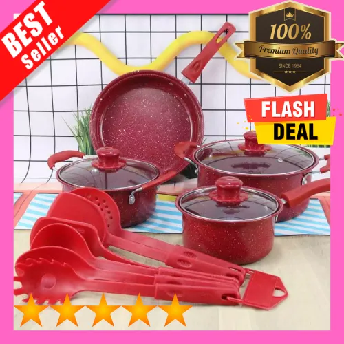 BEST SELLER 13 PCS COOKWARE SET Non Stick Pan and Casserole with ...