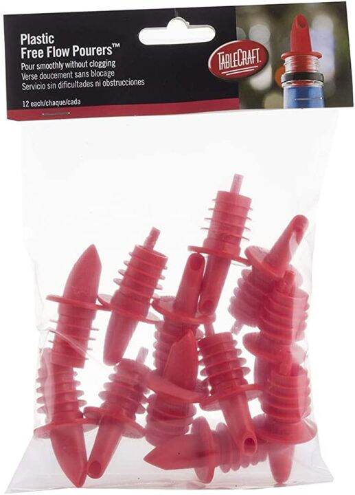Plastic Free Flow Pourer Wine Pourer Penuang Botol Minuman Merah 12pcs ...