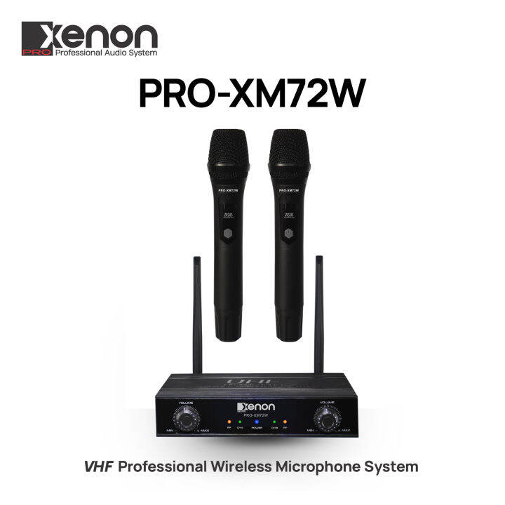 Xenon PRO-XM72W VHF Professional Dual Wireless Microphone System ...