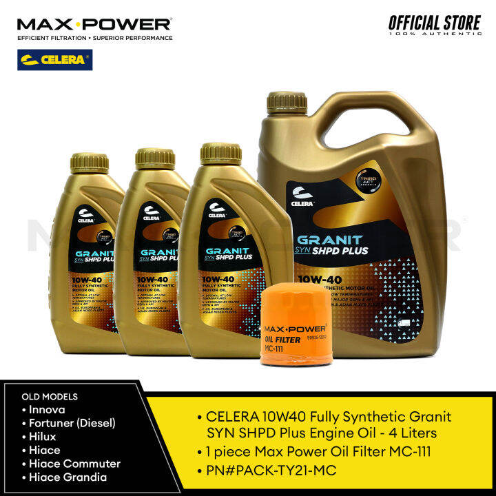 CELERA Granit SYN SHPD Plus 10W40 Full Synthetic Car Engine Oil JT03008 ...
