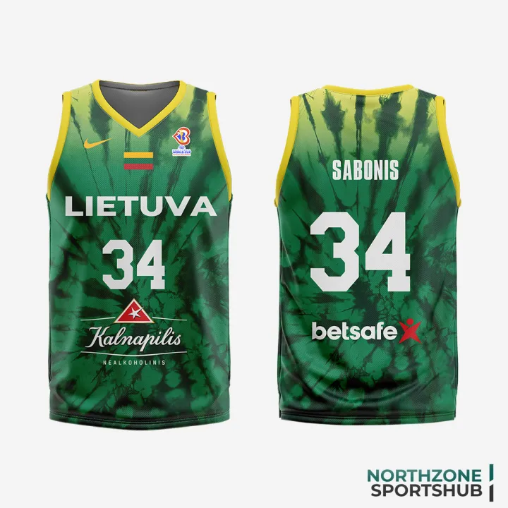 NORTHZONE EuroBasketball Lietuva Fiba Basketball 2022 Full Sublimation ...