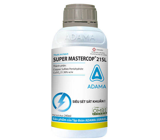 Thuốc trừ vi khuẩn, nấm hồng, rong tảo Super Mastercop 21SL - 240ml (1 ...