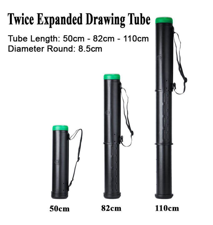 Twice Expanded Plastic Drawing Tube Telescopic Blueprint Storage Case ...