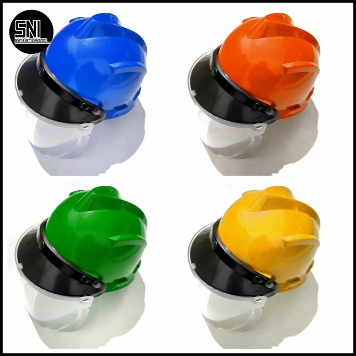 HELM FACE SHIELD SAFETY KACA POLYCARBONATE TEBAL SNI | Lazada Indonesia