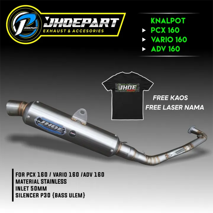 Knalpot Racing PCX 160 VARIO 160 ADV 160 By Jhoe Muffler Original ...