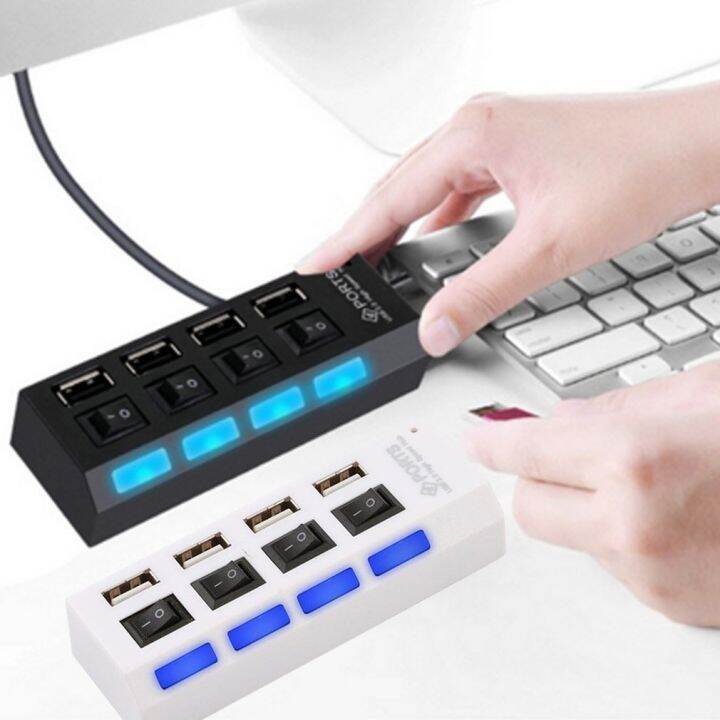 【CW】 Usb High Speed 4-Port Hub Independent Switch Hub Four-Bit Splitter ...
