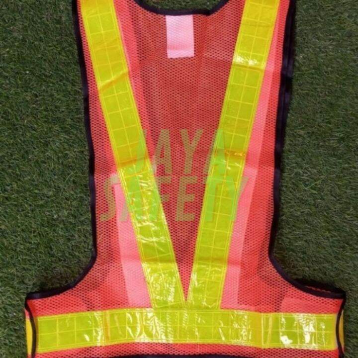 Rompi Safety Jaring V Guard Hijau & Orange GOSAVE | Lazada Indonesia