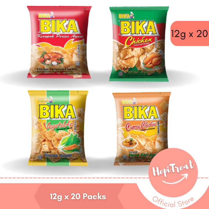 Bika Crackers Chip Snack - Chicken Red / Chicken Green / Curry Chicken ...
