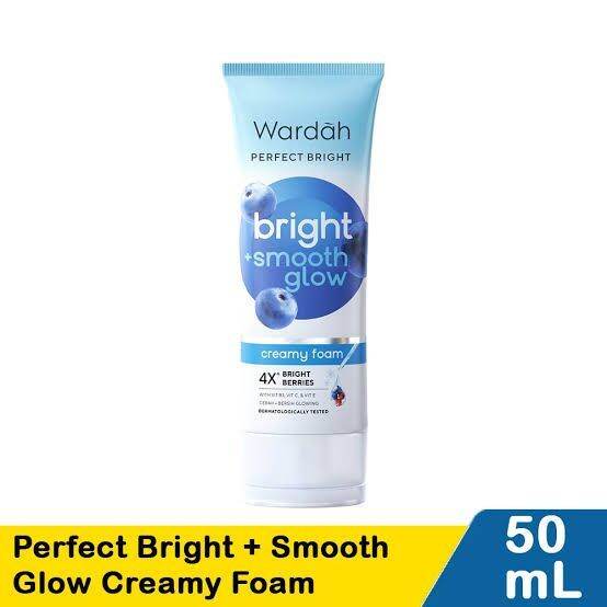 Wardah Perfect Bright+Smooth Glow Creamy Foam 50 mL (BIRU) | Lazada Indonesia