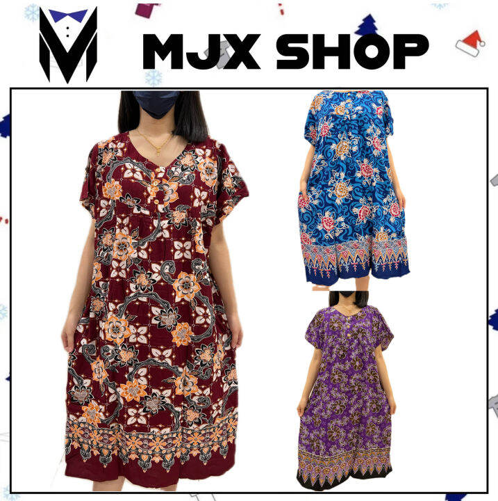 BATIK DRESS NIGHTY WOMEN/BAJU TIDUR BATIK DRESS SIZE BESAR GOOD QUALITY ...