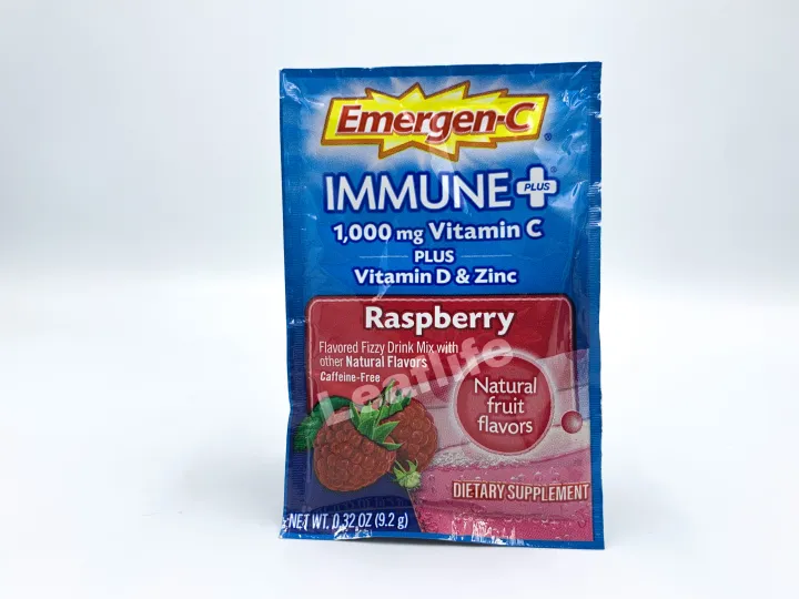 Emergen C Immune Plus 1,000 mg Vitamin PLUS Vitamin D & Zinc 9.2 g ...