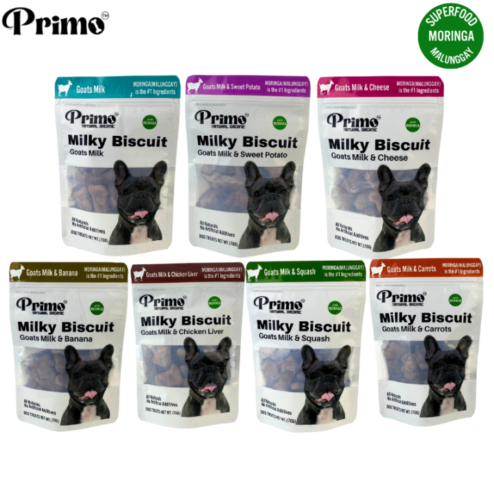 Primo Dog Cat Treats Milky Biscuits Goats Milk 70g with Moringa ...