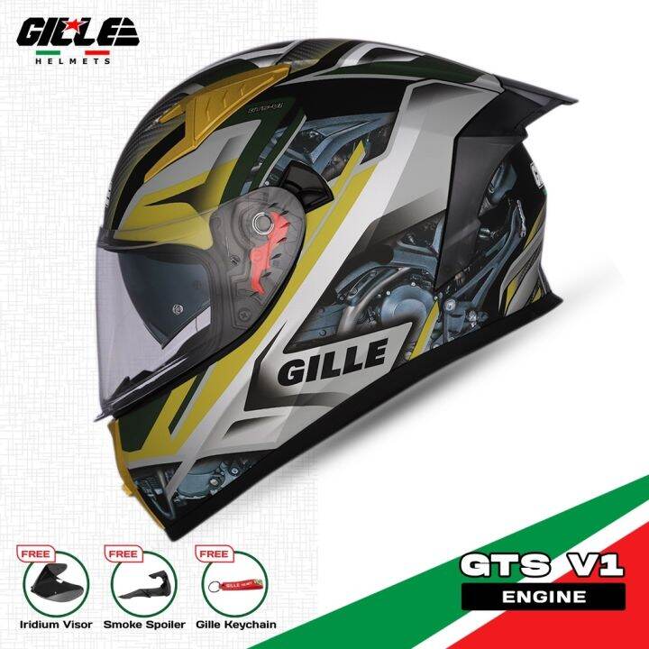 Gille 135 GTS SERIES V1 Engine Full Face Dual Visor Motorcycle Helmet ...