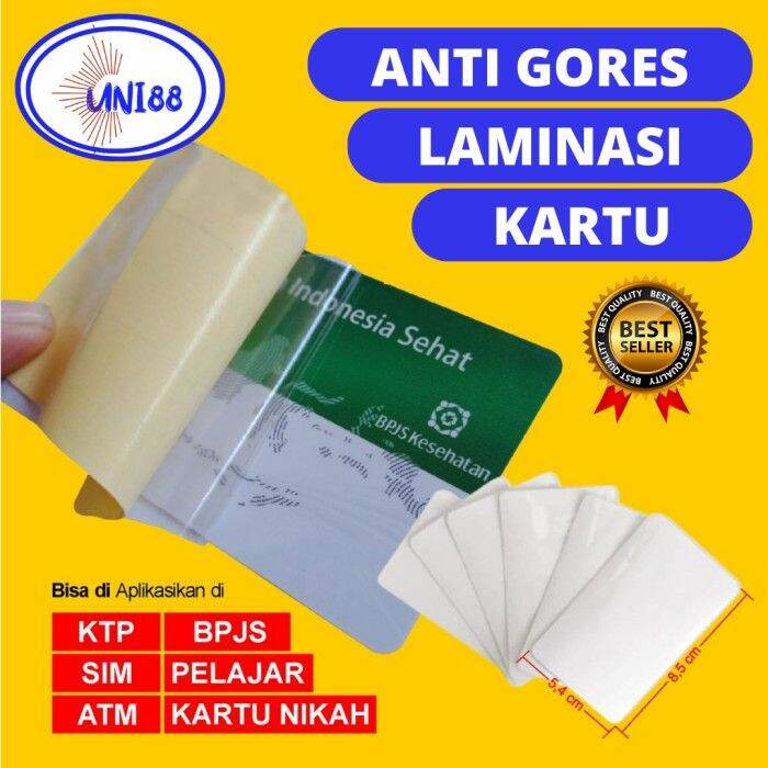Sticker Anti Gores KTP ID Card ATM Plastik Cover Kartu Bening ...
