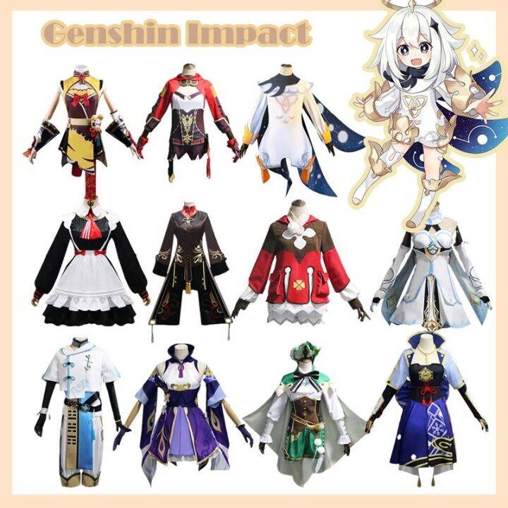 ♈ Genshin Impact Costume Genshin Game Character Player Jean Amber Lisa ...