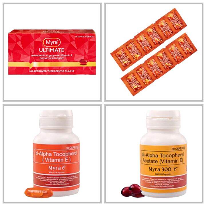 Myra 400e Capsule and 300E Capsule Vitamin E | Lazada PH