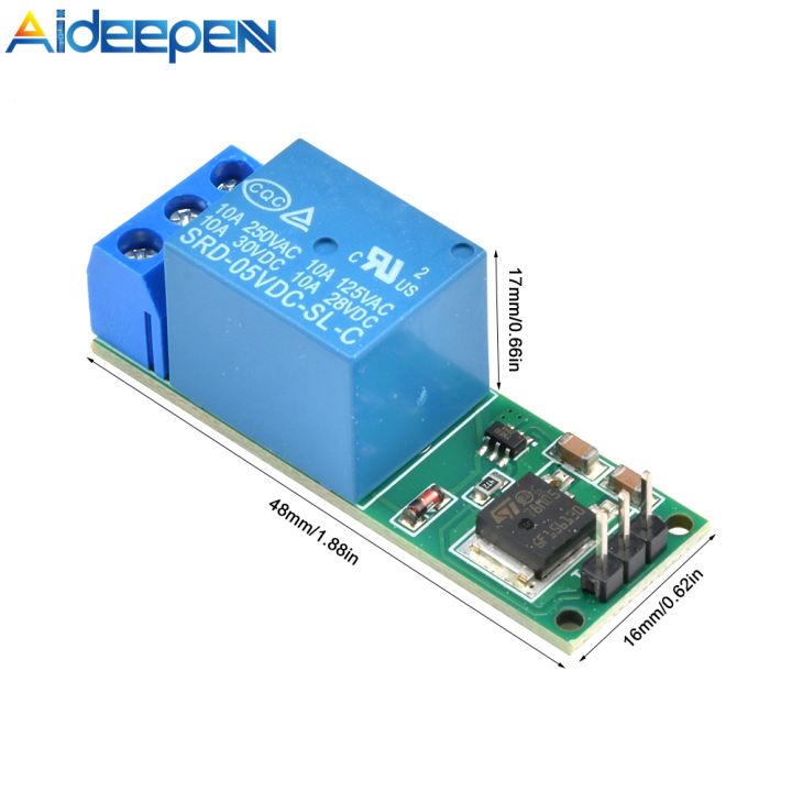 Original Aideepen IO25B01 1-Channel 6-24v Self-locking Relay Bistable ...