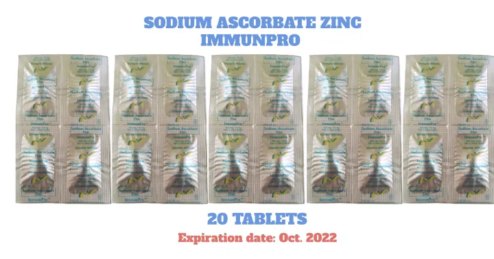 ImmunPro (Sodium Ascorbate Zinc) 500mg, 20 tablets ImmunoPro Vitamins ...