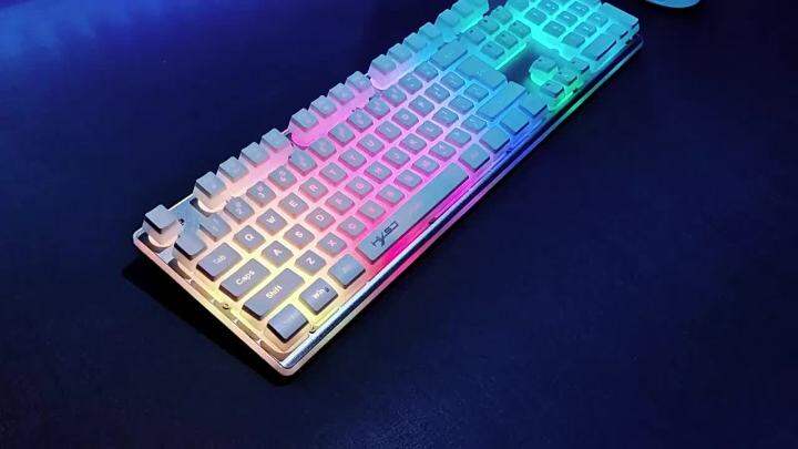 L96 Wireless Mouse Keyboard Suit 104 Key RGB Backlight Double Injection ...