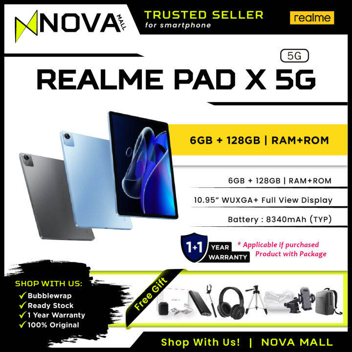 REALME Pad X 5G [6GB RAM 128GB ROM] - Original REALME Malaysia | Lazada