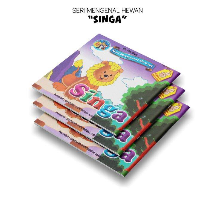 Buku Cerita Anak Bilingual 2 Bahasa Seri Mengenal Hewan Singa Full ...