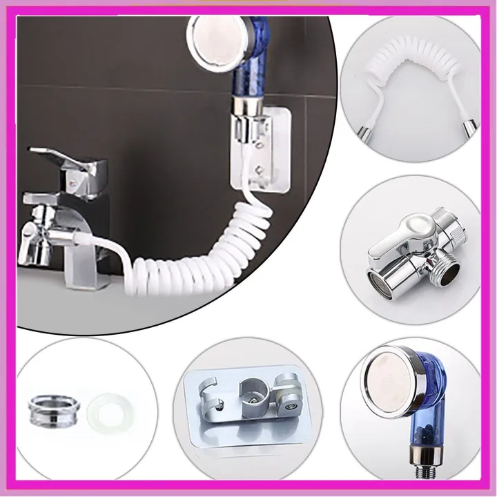 [Ready stock] Faucet Extension Shower Set Extended Shrink Hose ...