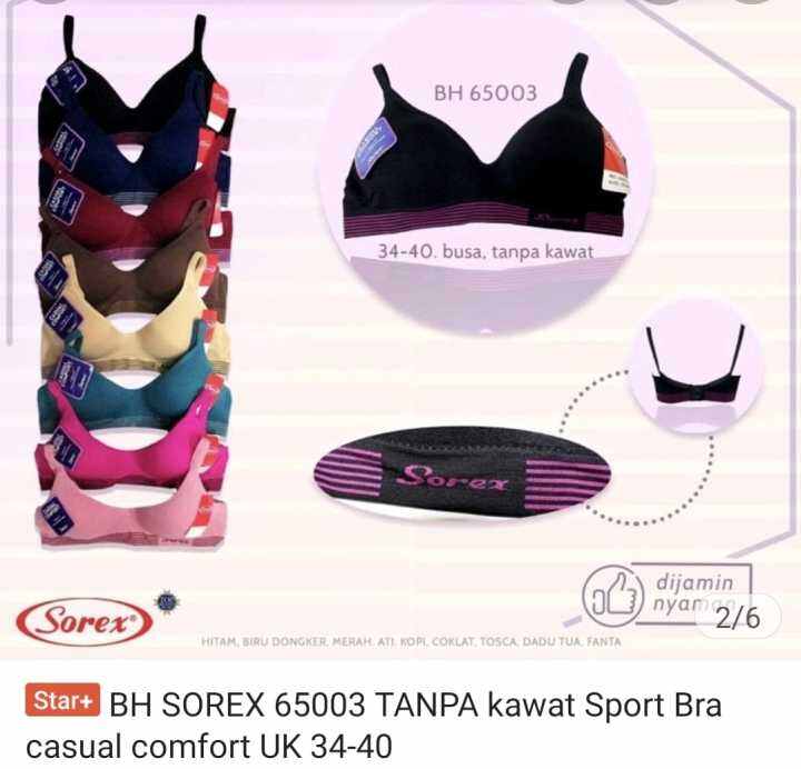 BH SOREX SPORT BRA 65003 TANPA KAWAT SUPER COMPORT COCOK UNTUK SANTAI ...
