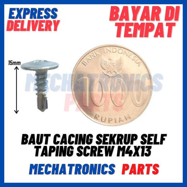 3PCS [SKP-9012] BAUT CACING SEKRUP SELF TAPING SCREW M4X13 FRAME ...